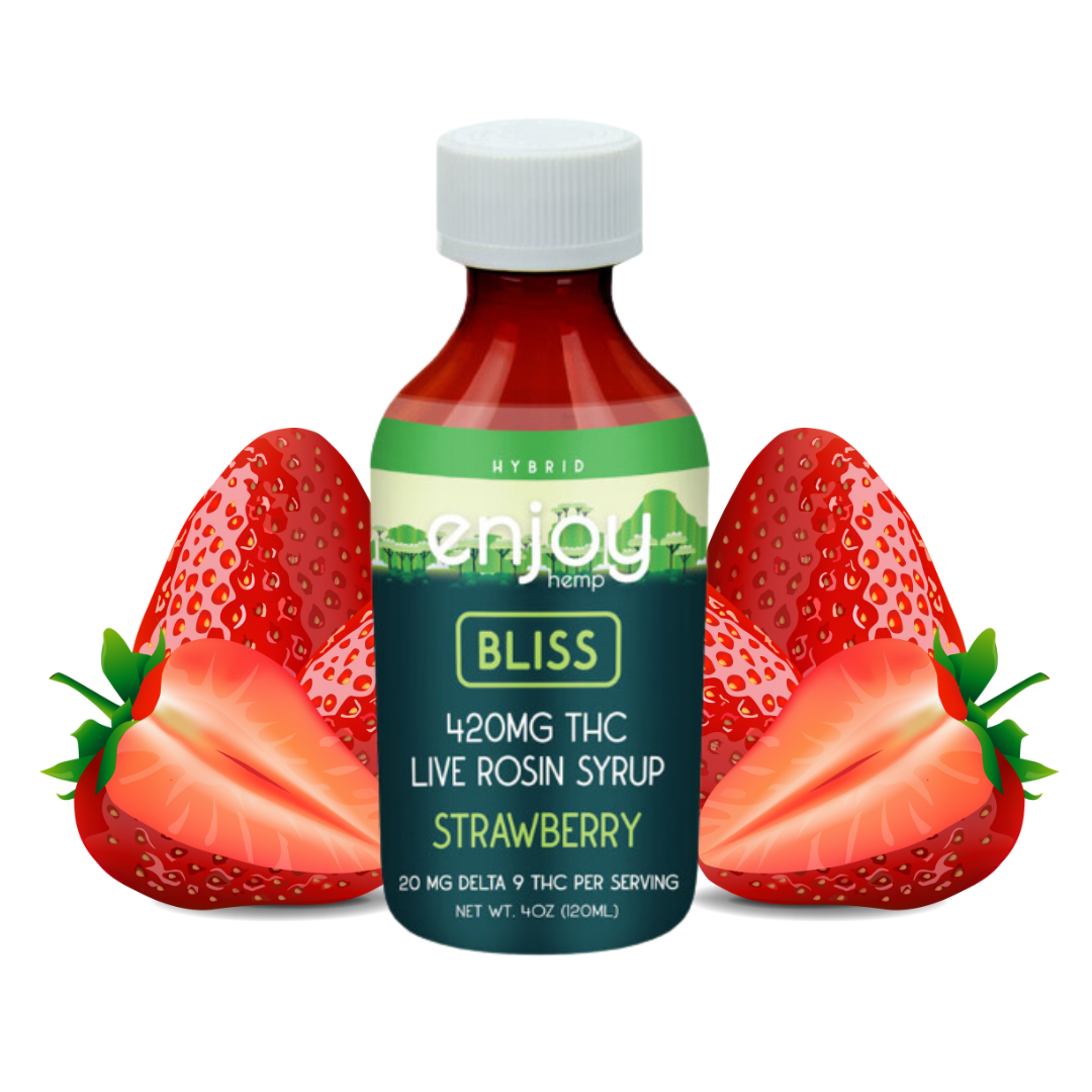 D9 THC Syrup Bliss - Strawberry (Hybrid) | The Hemp Company - The Original