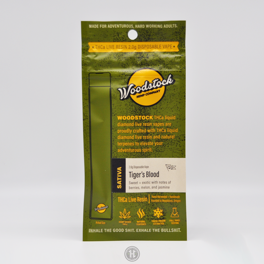 THCa Liquid Diamond Live Resin Disposable, 2g - Tiger's Blood (Sativa ...